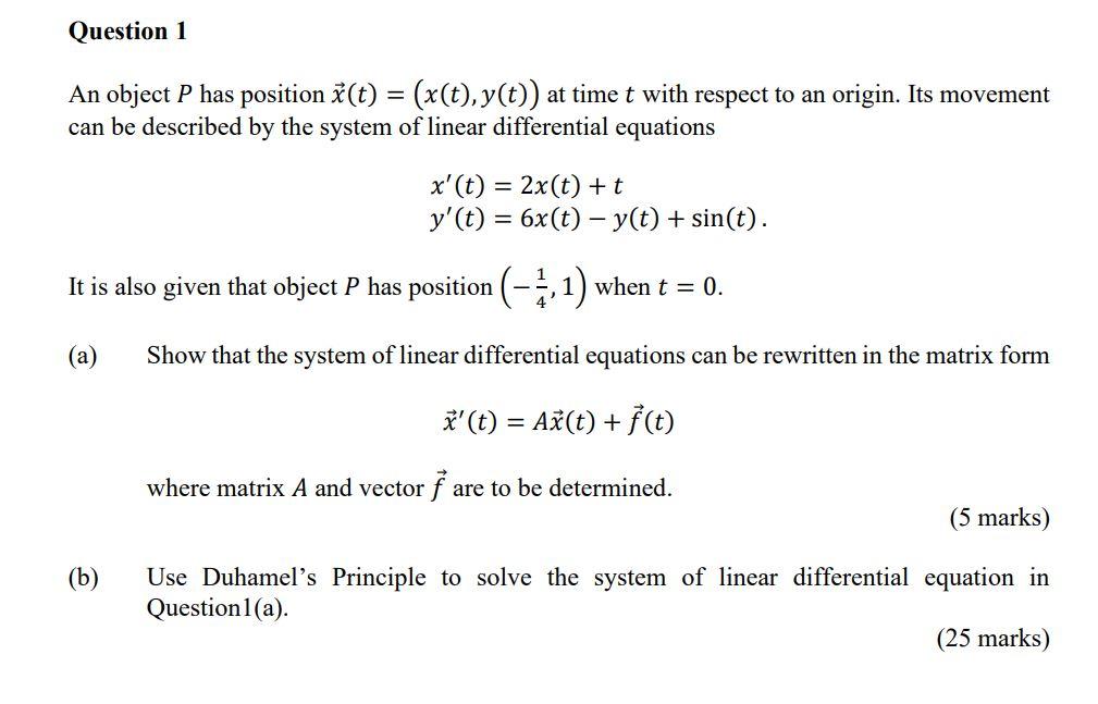 Solved An object P has position x(t)=(x(t),y(t)) at time t | Chegg.com