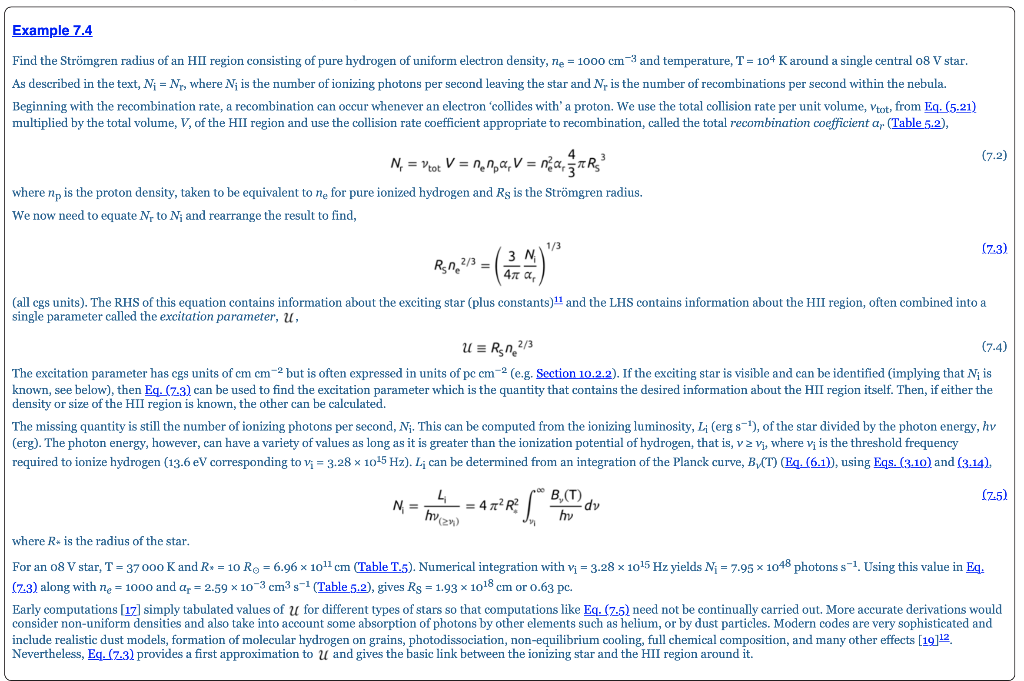 Solved 7.10. Determine the Strömgren radius of the resulting | Chegg.com