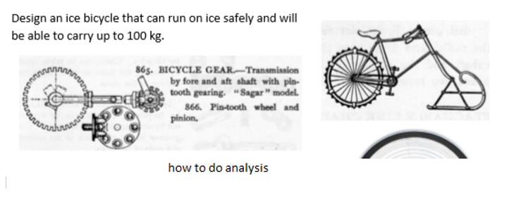 Design an ice bicycle that can run on ice safely and | Chegg.com