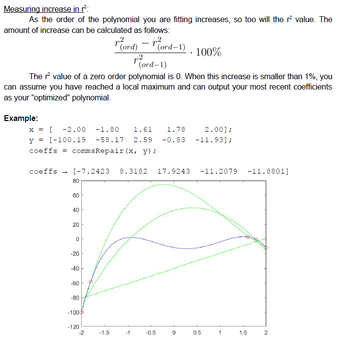 Function Name: commsRepair Inputs: 1. (double) 1xN A | Chegg.com