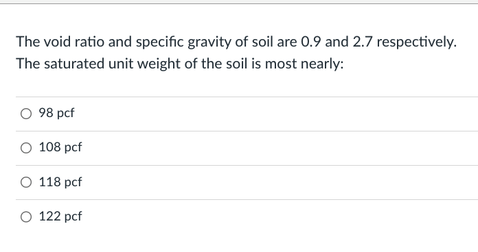 Solved The void ratio and specific gravity of soil are 0.9 | Chegg.com
