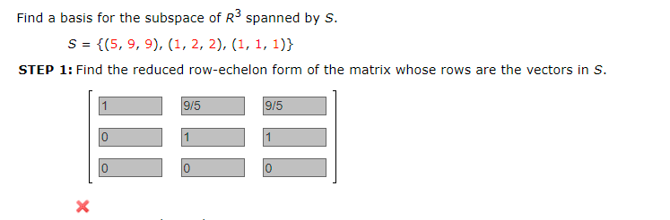 Solved Find a basis for the subspace of R3 spanned by S. S = | Chegg.com