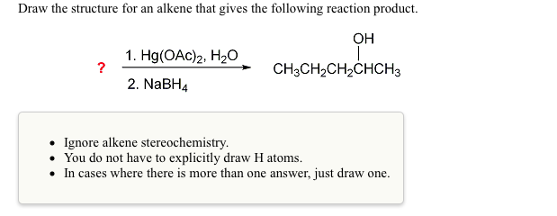 Solved Draw the structure for an alkene that gives the | Chegg.com