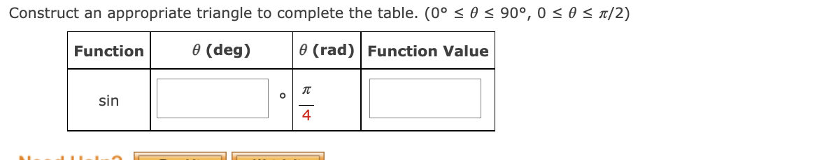 Solved Construct an appropriate triangle to complete the | Chegg.com