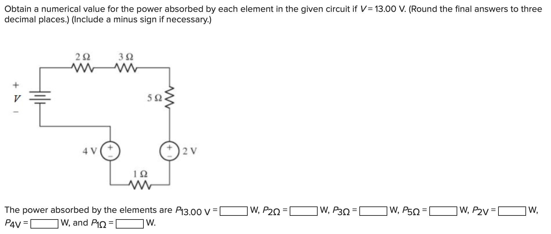 Solved Obtain a numerical value for the power absorbed by | Chegg.com