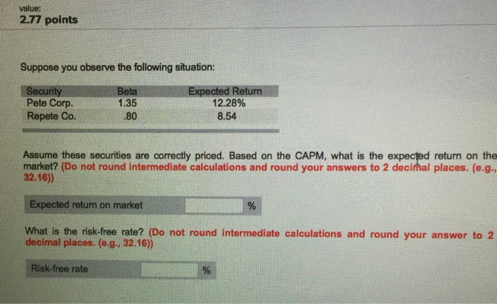 Solved suppose you observe the following situation: Security | Chegg.com