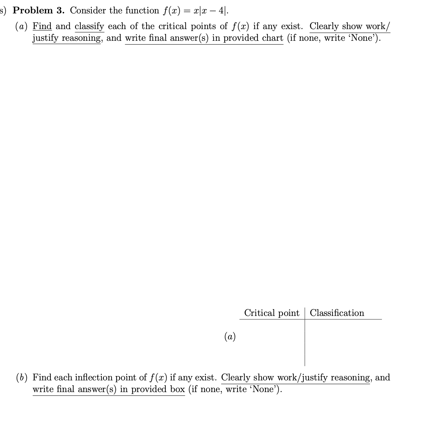 Solved s) ﻿Problem 3. ﻿Consider the function \( | Chegg.com