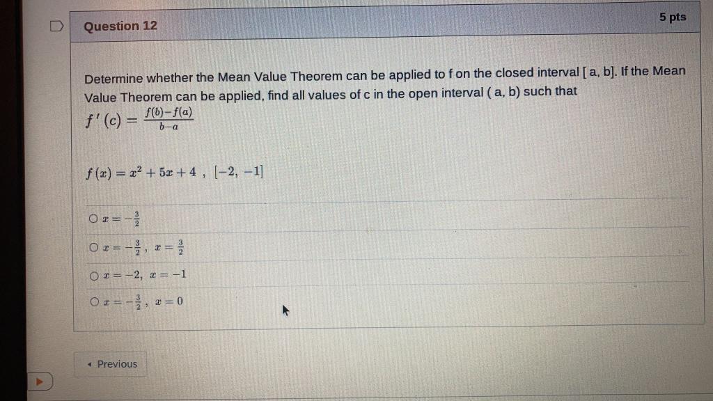 Solved Determine whether the Mean Value Theorem can be | Chegg.com