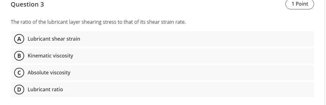 Solved Question 1 A coupling that allows angularity for the | Chegg.com