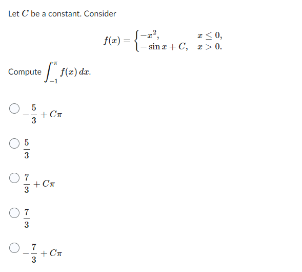 Solved Let C be a constant. Consider | Chegg.com