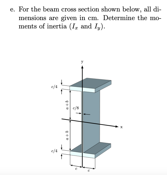 Solved For the beam cross section shown below, all | Chegg.com