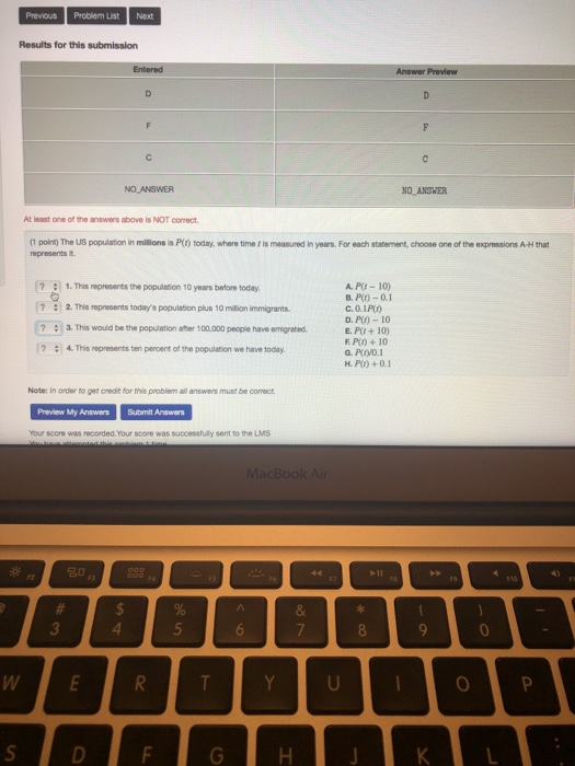 Solved PreviousProblem List Next Results for this submission | Chegg.com