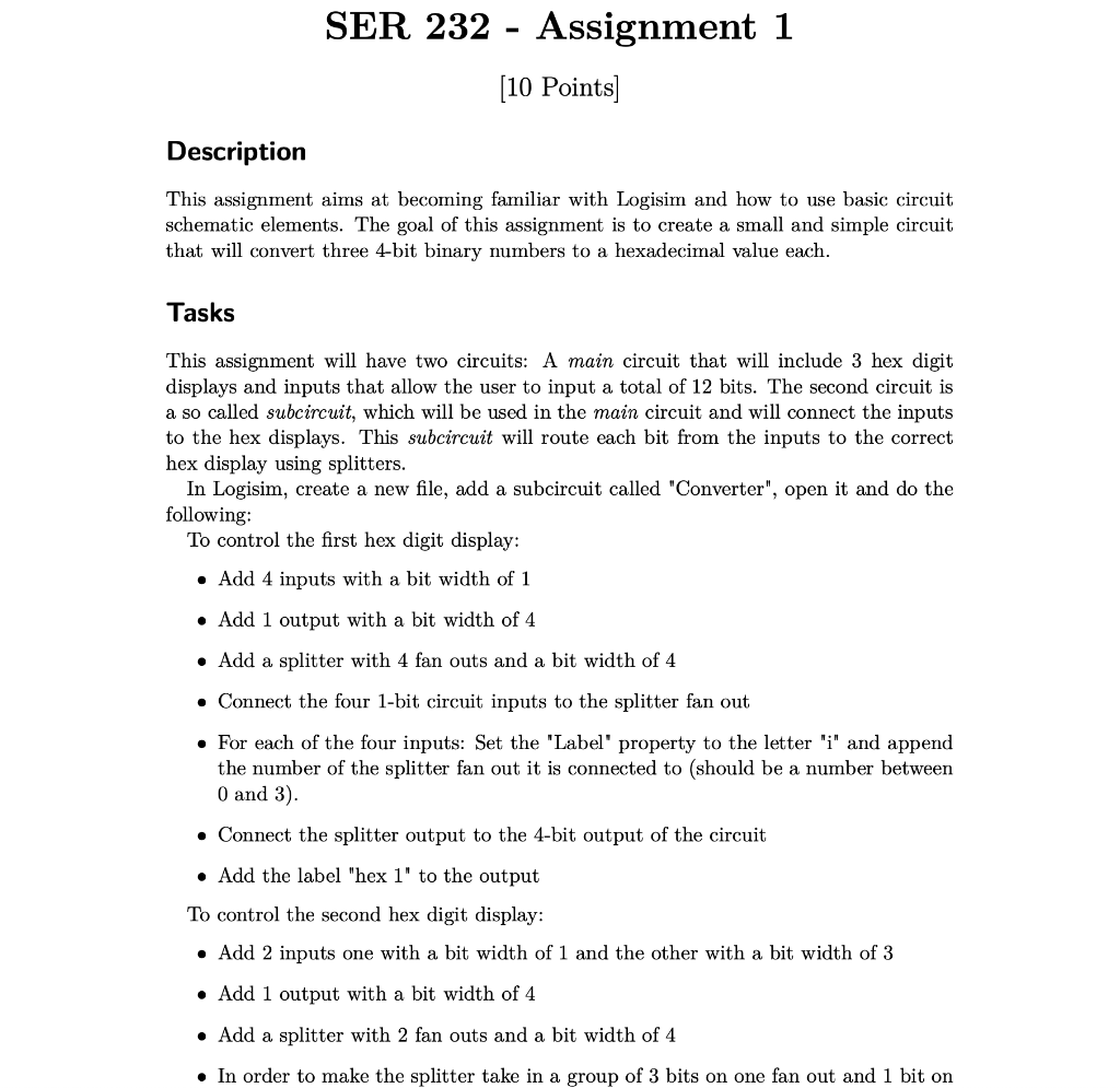 Solved [10 Points ] Description This assignment aims at | Chegg.com