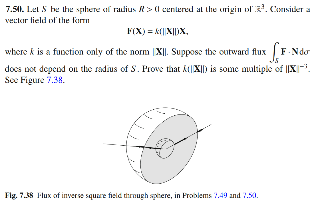 Solved 7.50. ﻿Let S ﻿be the sphere of radius R>0 ﻿centered | Chegg.com
