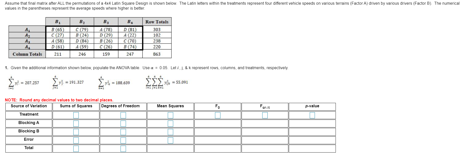 Solved Assume that final matrix after ALL the permutations | Chegg.com