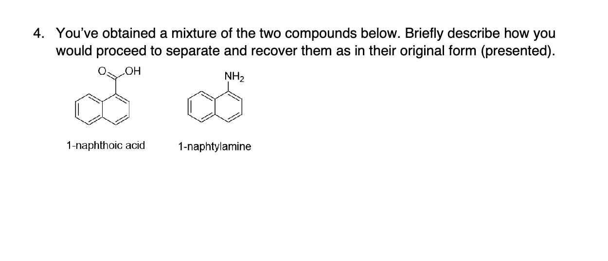 Solved You've obtained a mixture of the two compounds below. | Chegg.com