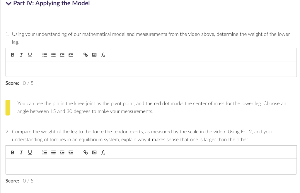 Solved Part Iv Applying The Model 1 Using Your