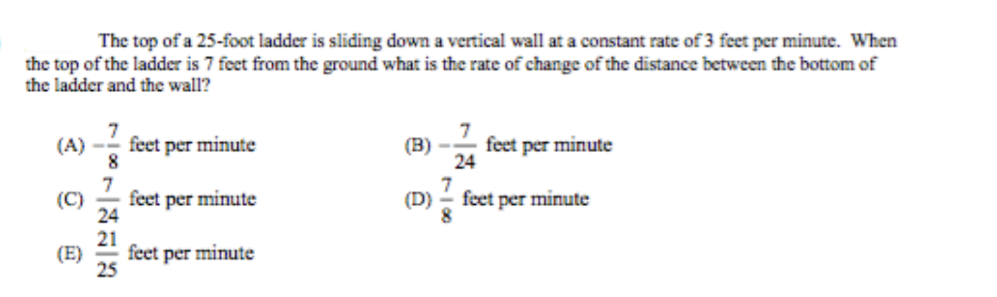 Solved The top of a 25-foot ladder is sliding down a | Chegg.com
