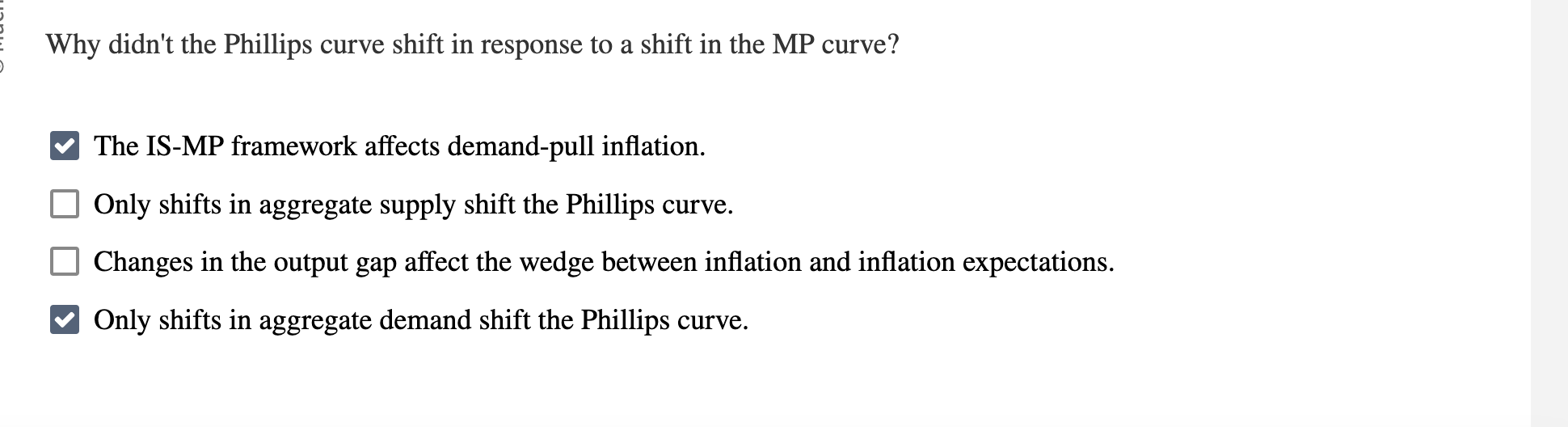Solved Why didn't the Phillips curve shift in response to a | Chegg.com