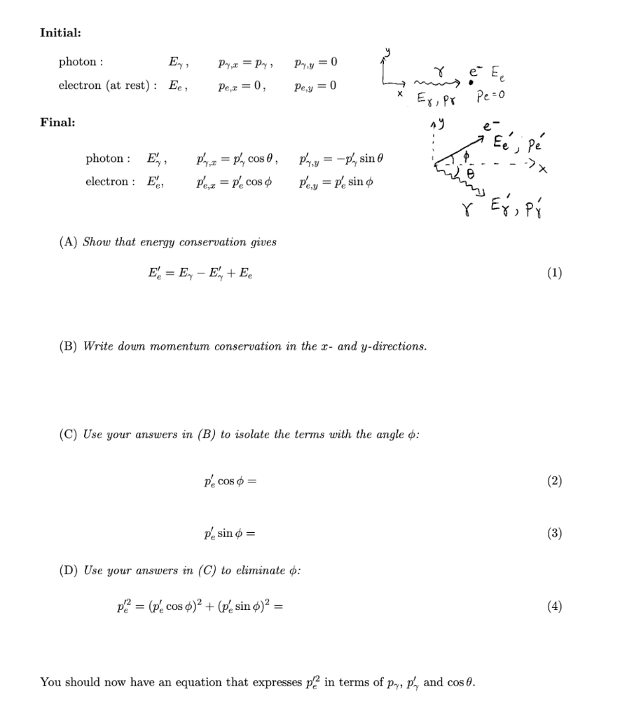 Solved Problem 2. (35 points) Derivation of Compton's | Chegg.com
