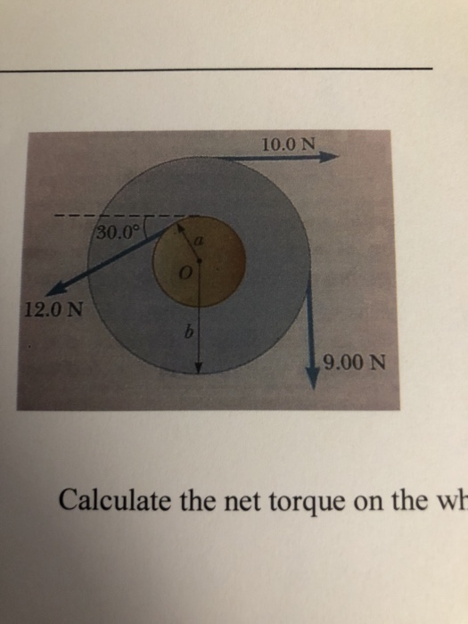 Solved ame I. Calculate the net torque on the wheel shown in | Chegg.com