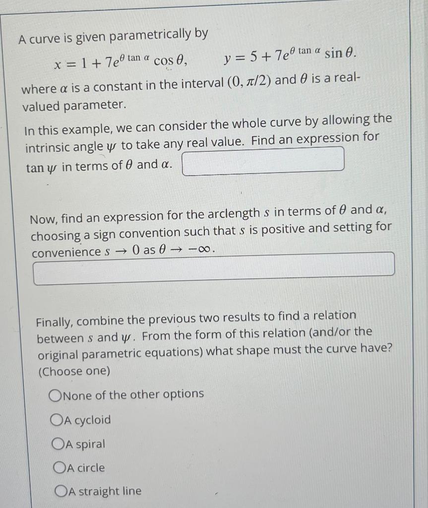 Solved A curve is given parametrically by | Chegg.com