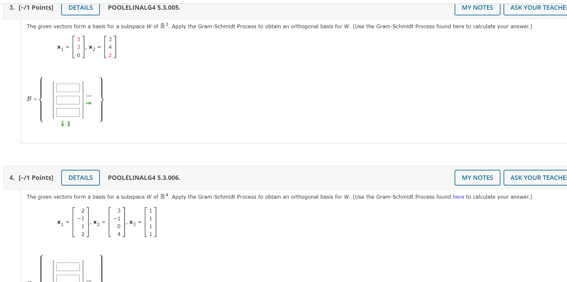 Solved 2. [-14 Points] DETAILS POOLELINALG4 5.3.003.EP. The | Chegg.com