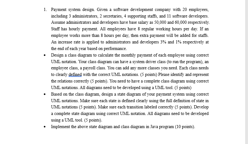 Solved 1. Payment system design. Given a software | Chegg.com Solved 1. Payment system design. Given a software | Chegg.com