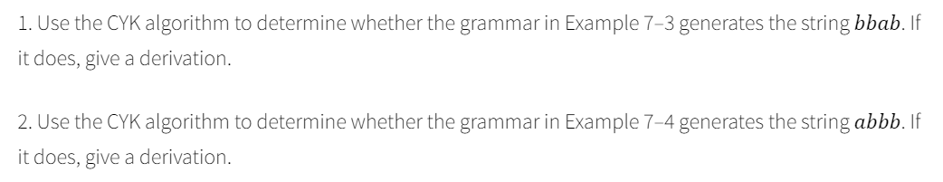 Solved 1 Use The Cyk Algorithm To Determine Whether The 