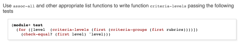 Solved Use assoc-all and other appropriate list functions to | Chegg.com