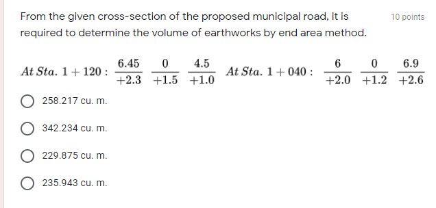 Solved 10 points From the given cross-section of the | Chegg.com