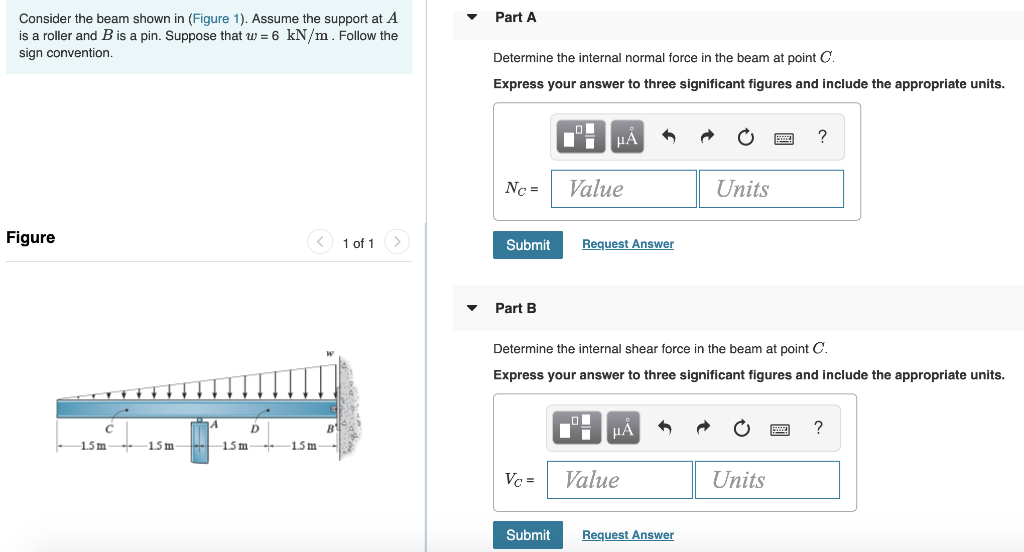 Solved Part A Consider the beam shown in (Figure 1). Assume | Chegg.com