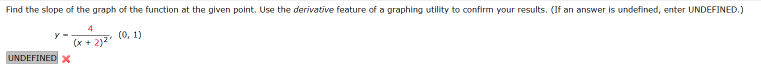 Solved Find the slope of the graph of the function at the | Chegg.com