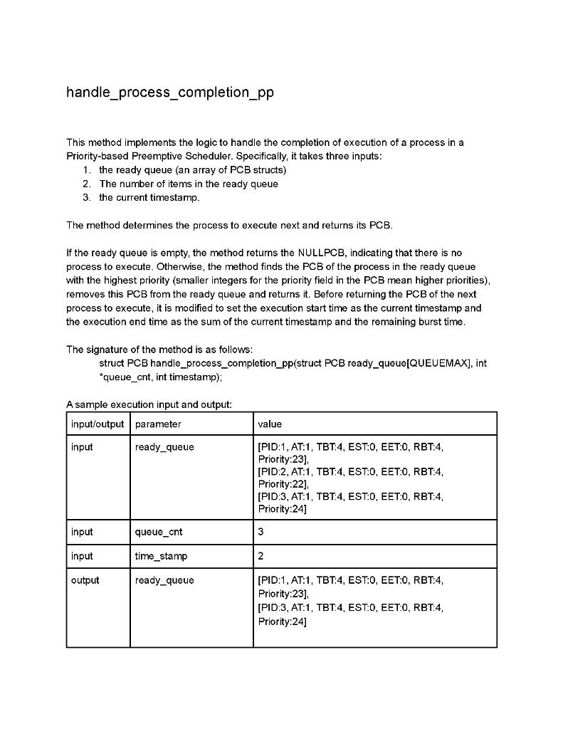 Solved Need C Code For The Methods Listed In The Above 