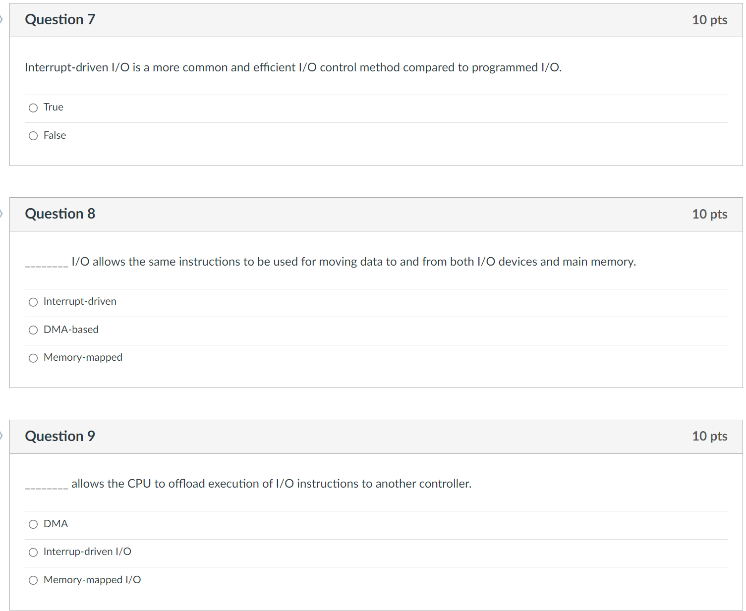 Solved Interrupt-driven I/O is a more common and efficient | Chegg.com
