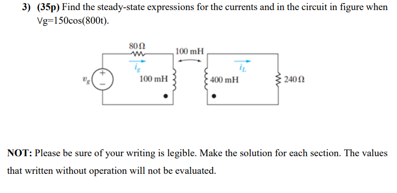 Solved 3) (35p) Find the steady-state expressions for the | Chegg.com