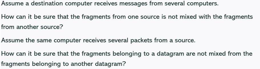 Solved Assume a destination computer receives messages from | Chegg.com