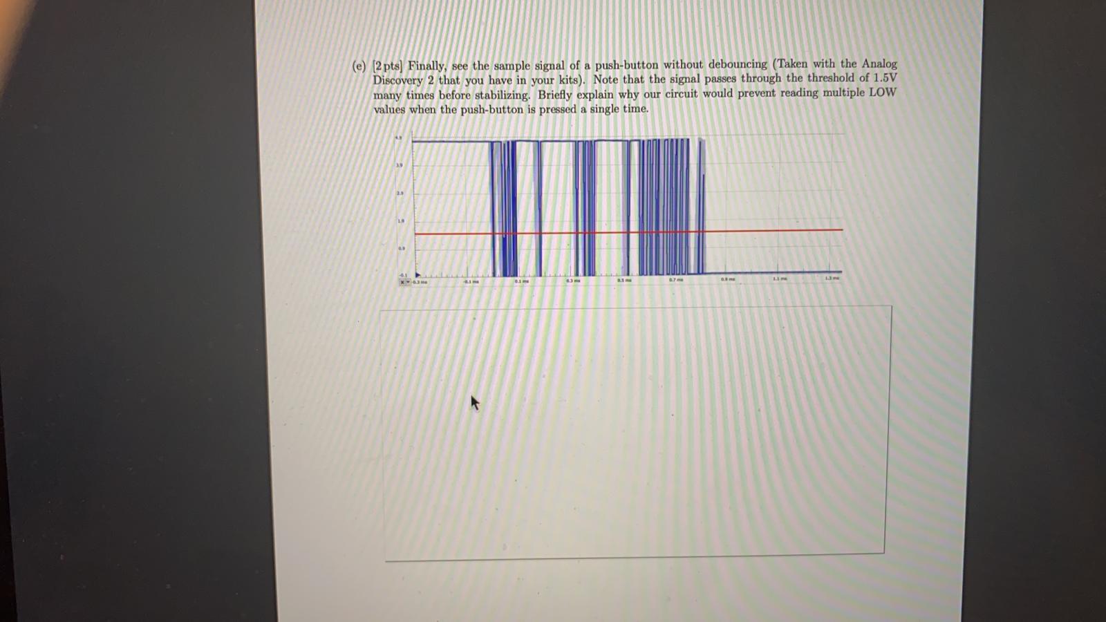 Question 3: Debouncing Push-button With an Inductor | Chegg.com