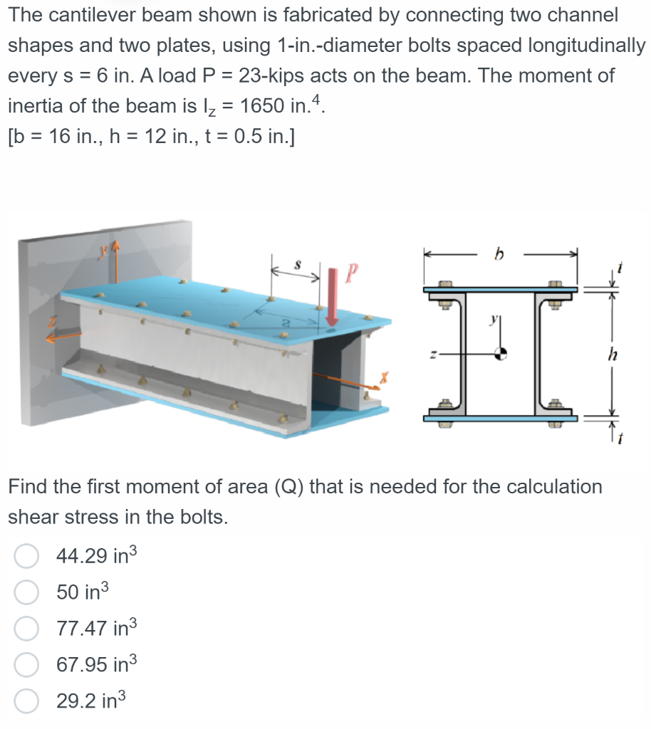 Solved The cantilever beam shown is fabricated by connecting | Chegg.com