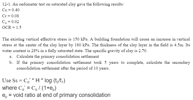Solved URGENT NEED ASAP! Geotechnical Engineering problem on | Chegg.com