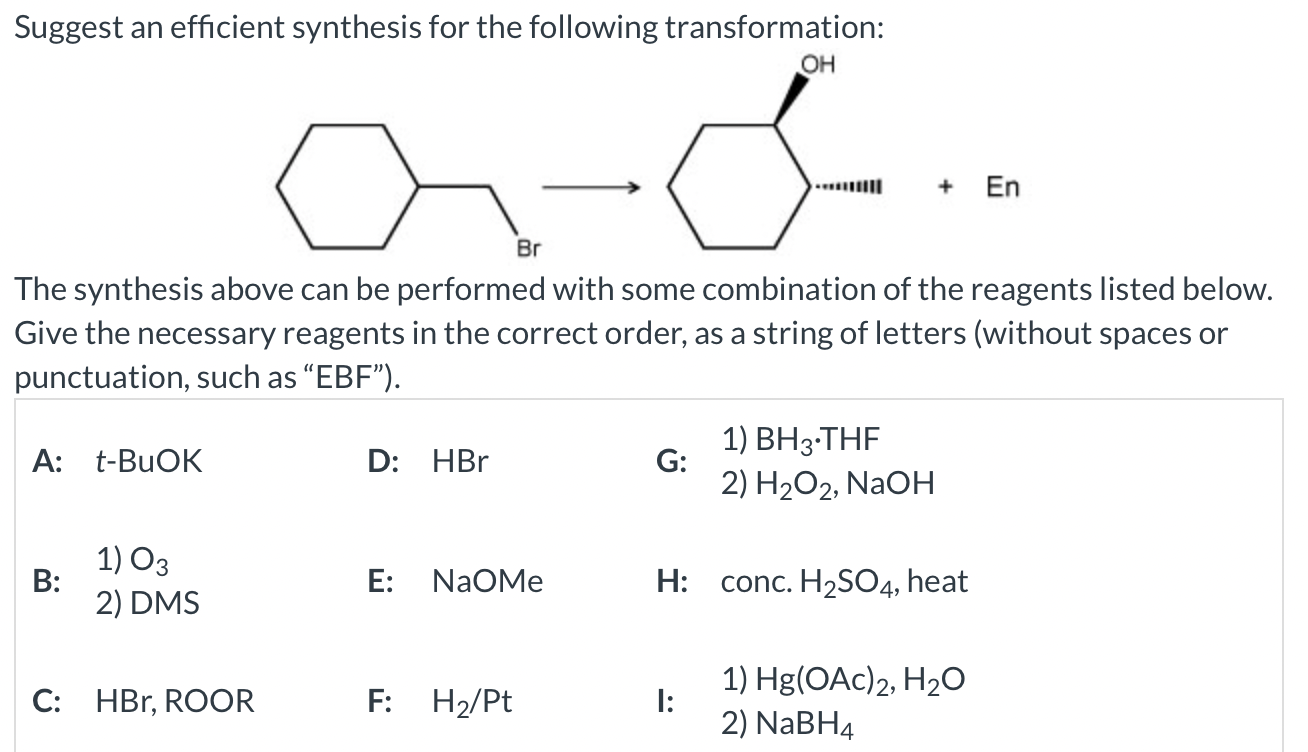 Solved Suggest an efficient synthesis for the following | Chegg.com