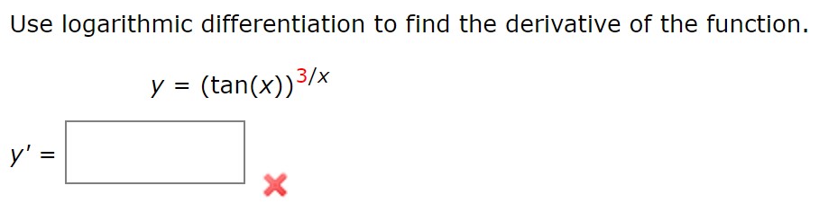 Solved Use logarithmic differentiation to find the | Chegg.com
