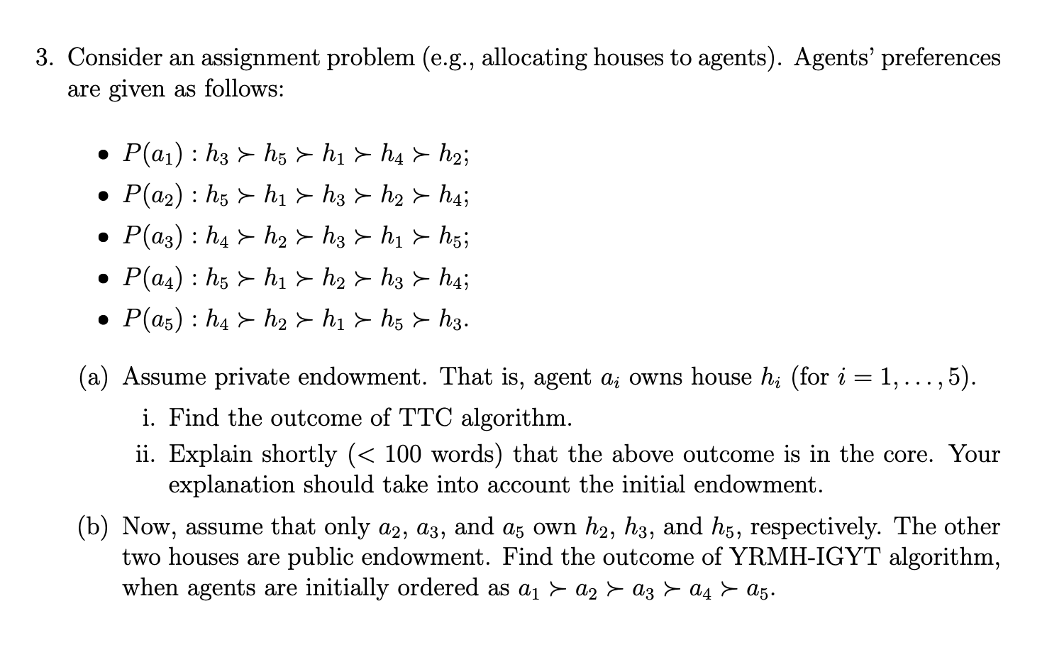 Consider an assignment problem (e.g., allocating | Chegg.com