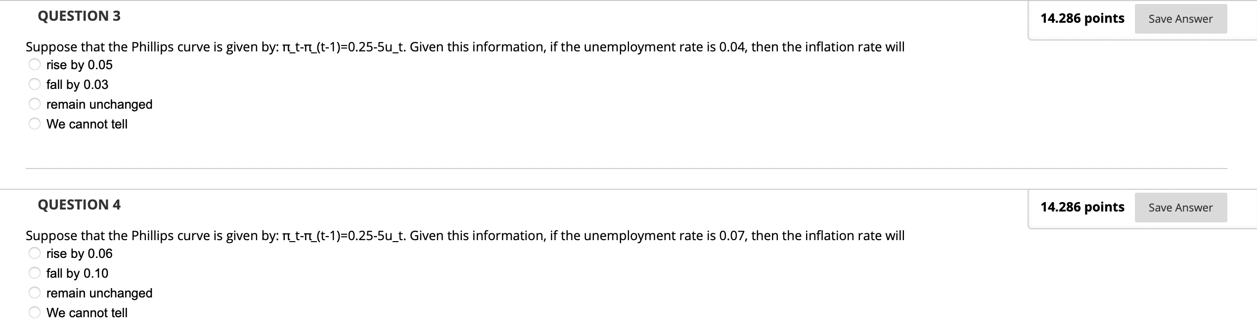 Solved QUESTION 3 14.286 points Save Answer Suppose that the | Chegg.com