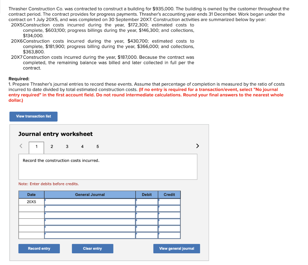 Solved record these entries for all three years. Record | Chegg.com