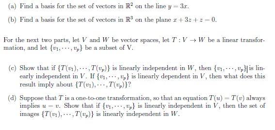Solved (a) Find a basis for the set of vectors in R2 on the | Chegg.com