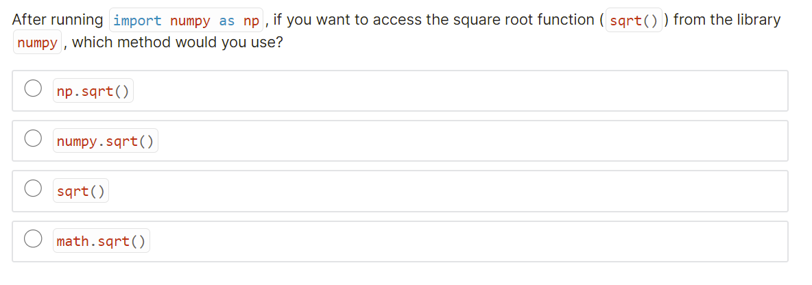 Solved After running import numpy as np, if you want to | Chegg.com