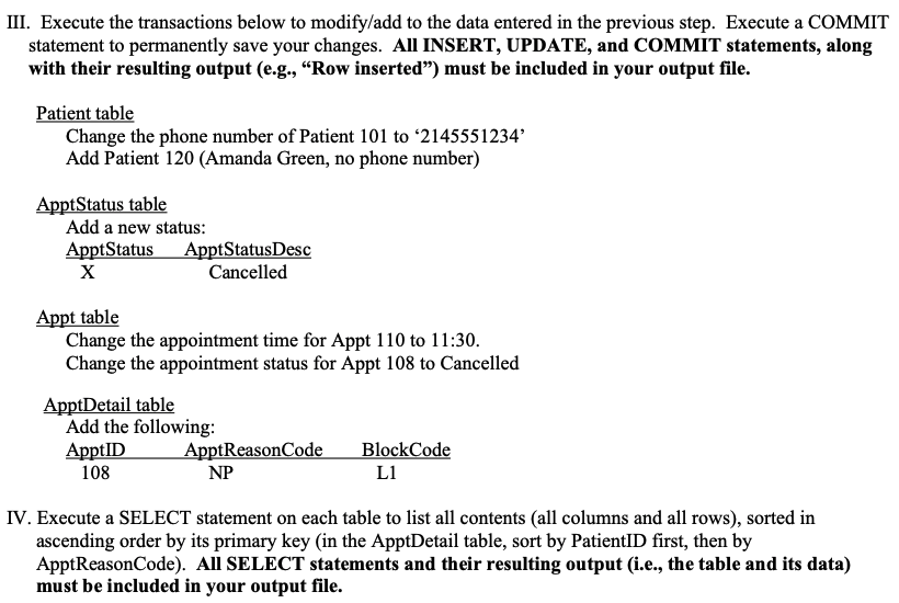 Solved This project must be completed using an Oracle | Chegg.com