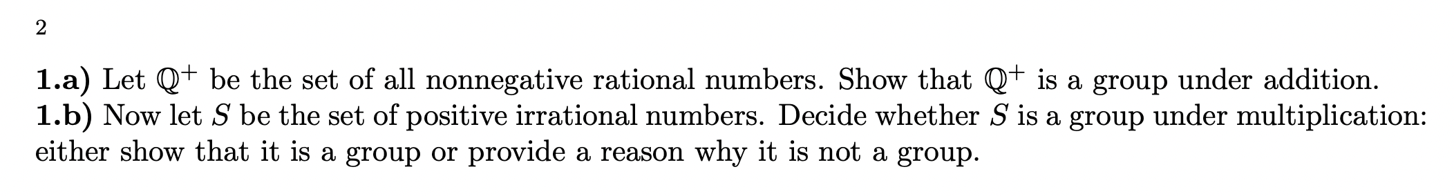 Solved 1.a) Let Q+be the set of all nonnegative rational | Chegg.com