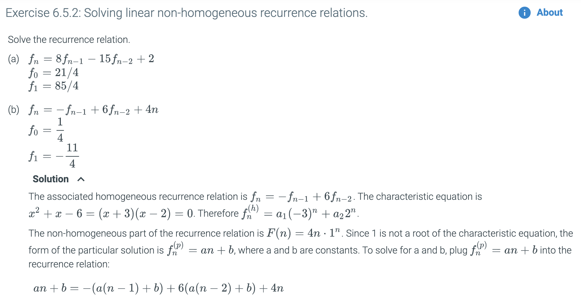 Solved Exercise 6 5 2 Solving Linear Non Homogeneous